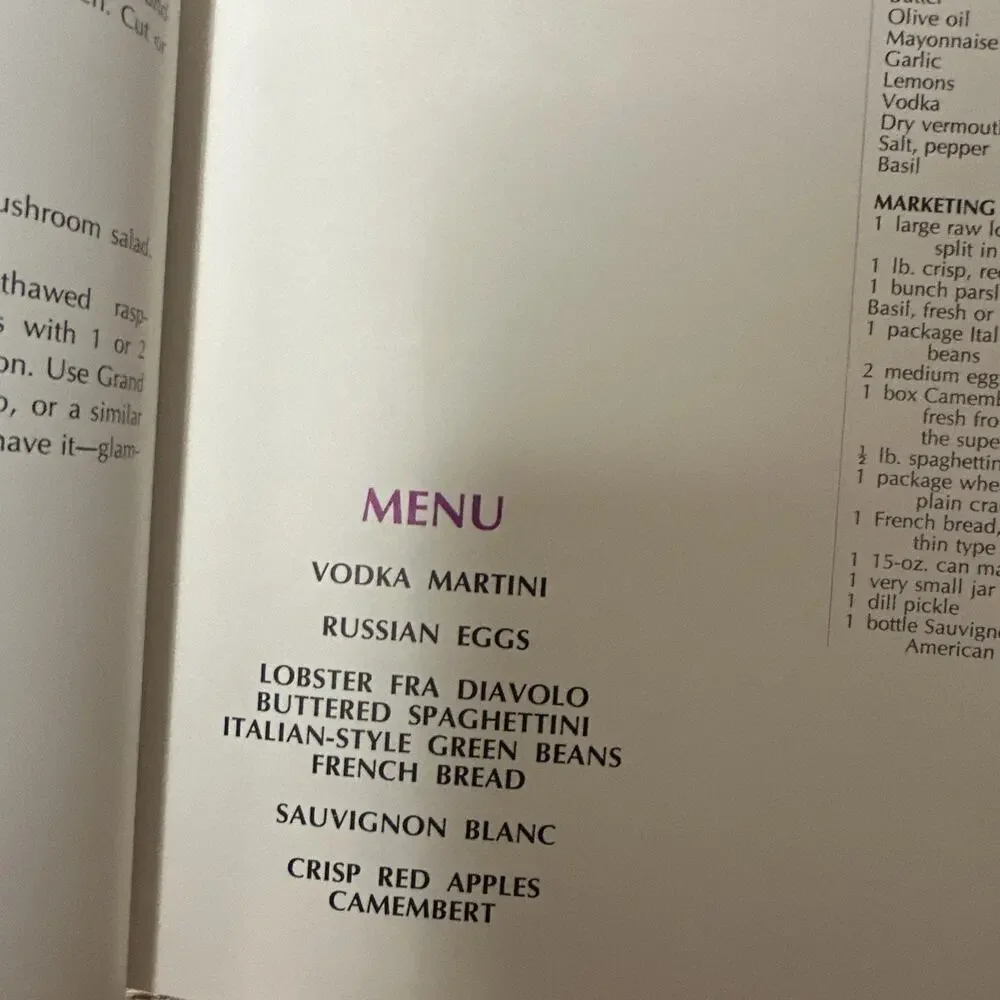 cookbook | Accents | Cosmo Cookery Gourmet Meals From The First Drink ...